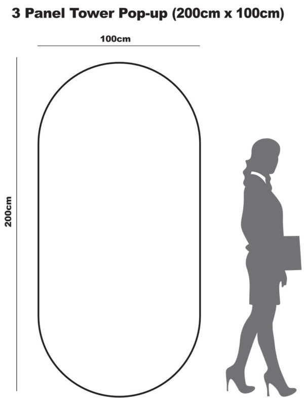 3 Panel Tower Pop-Up Banner - Portable Pop Up Marquees